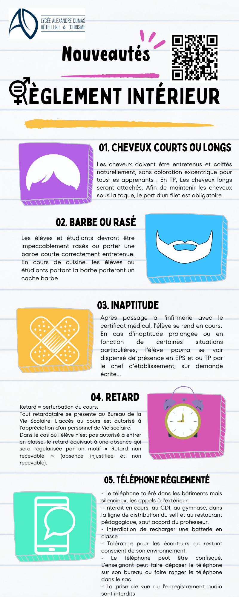 Nouveautés dans le règlement intérieur - Lycée Alexandre Dumas